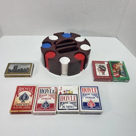 Source Unknown | Games | Classic Revolving Poker Chip Rack Holder W ...